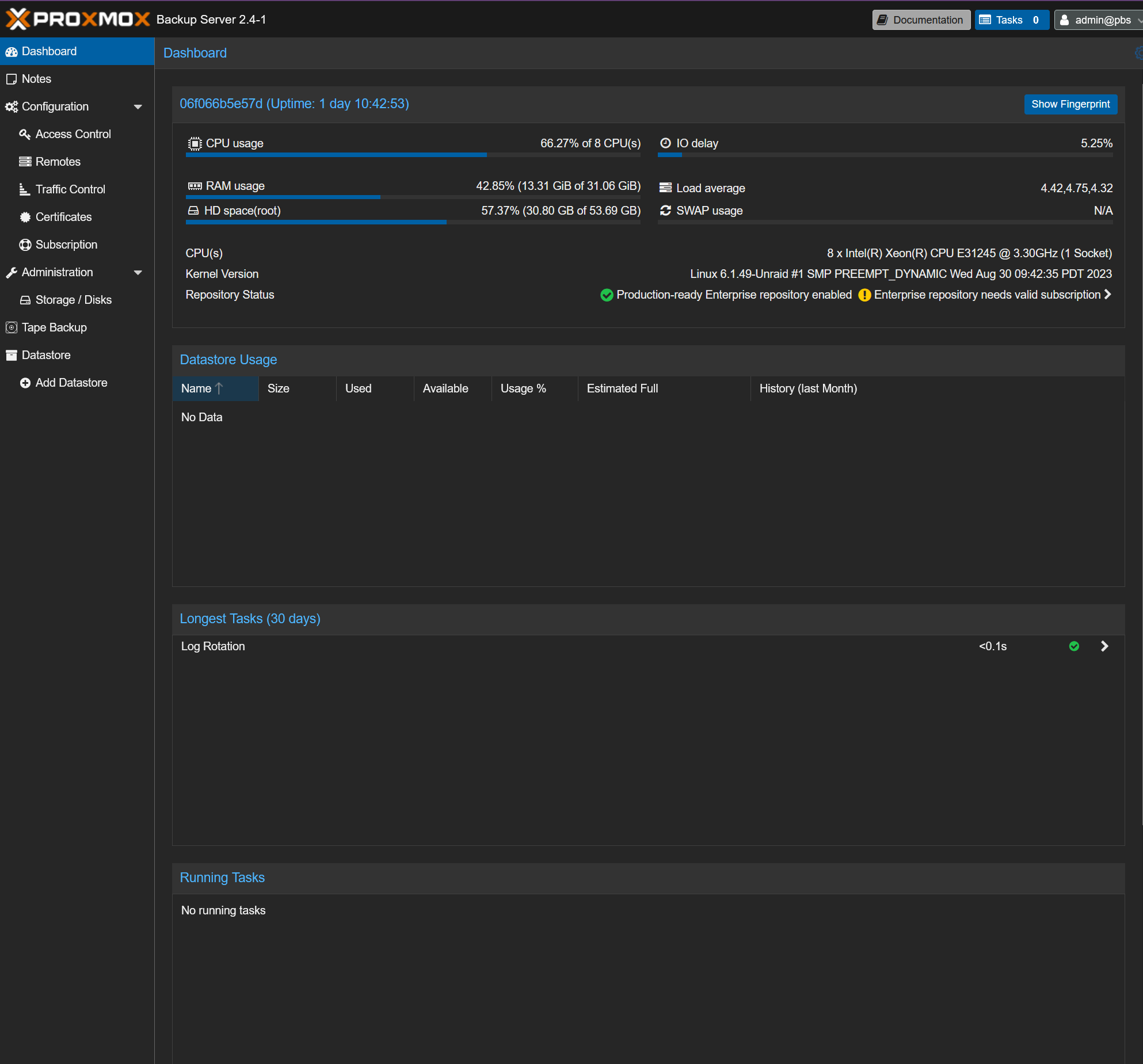 Proxmox Backup Server on Unraid – Systems Lab